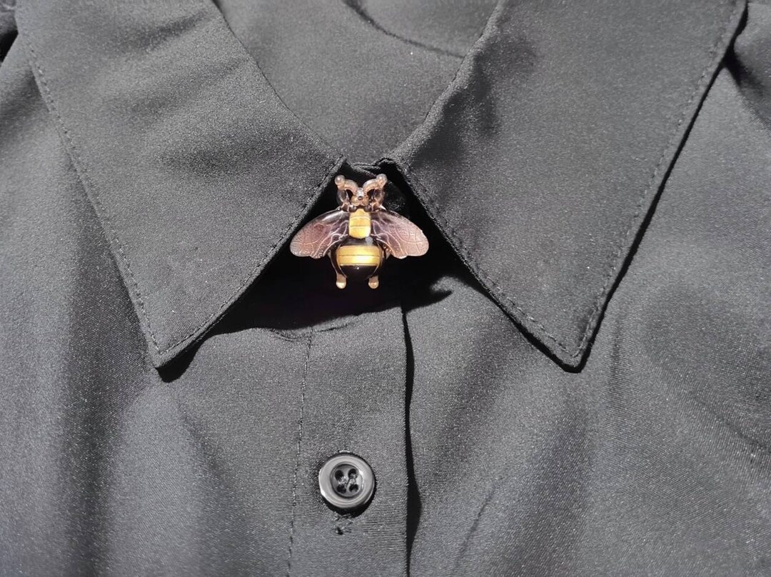 Bee Button Cover Insect Slide on Decorative Button Bumblebee Brooch for ...