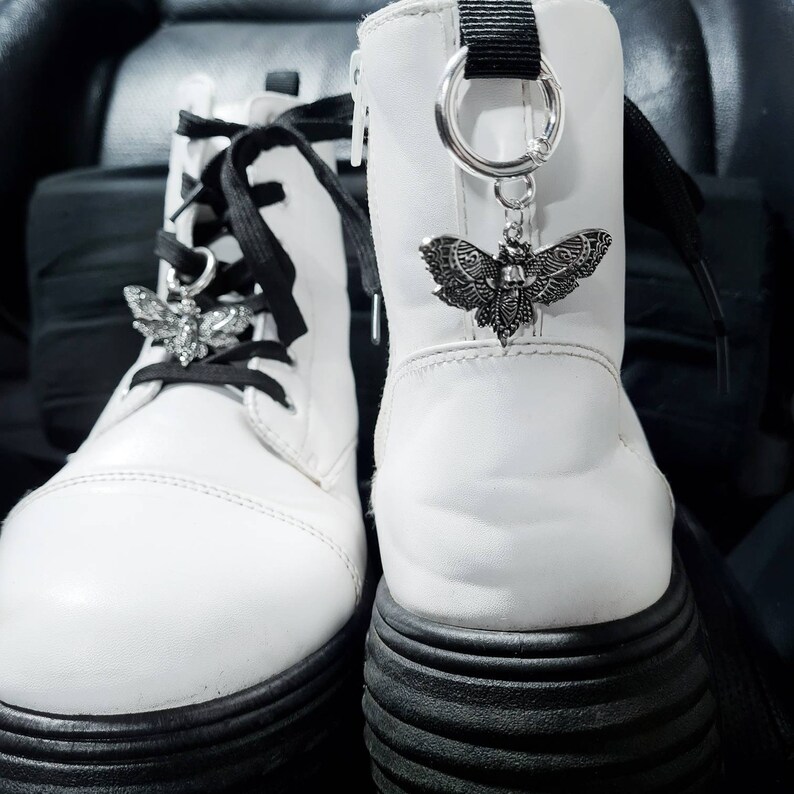 Charms for Shoes With Deadhead Moth Boots Charms High Shoes Pendant for ...