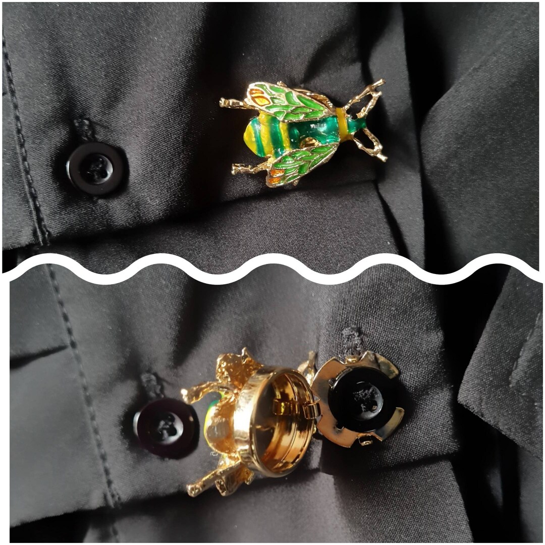 Steampunk Bee Button Cover Insect Slide on Decorative Button Bumblebee ...
