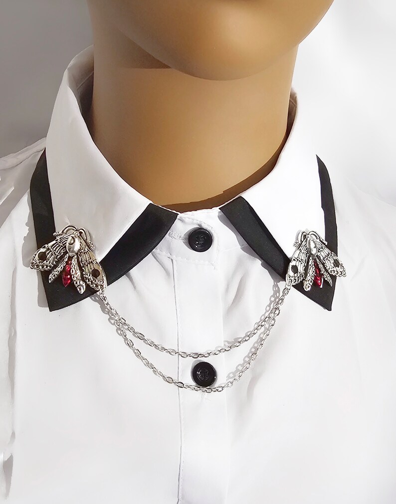 Luna Moth Collar Pin Shirt Accessories - Etsy