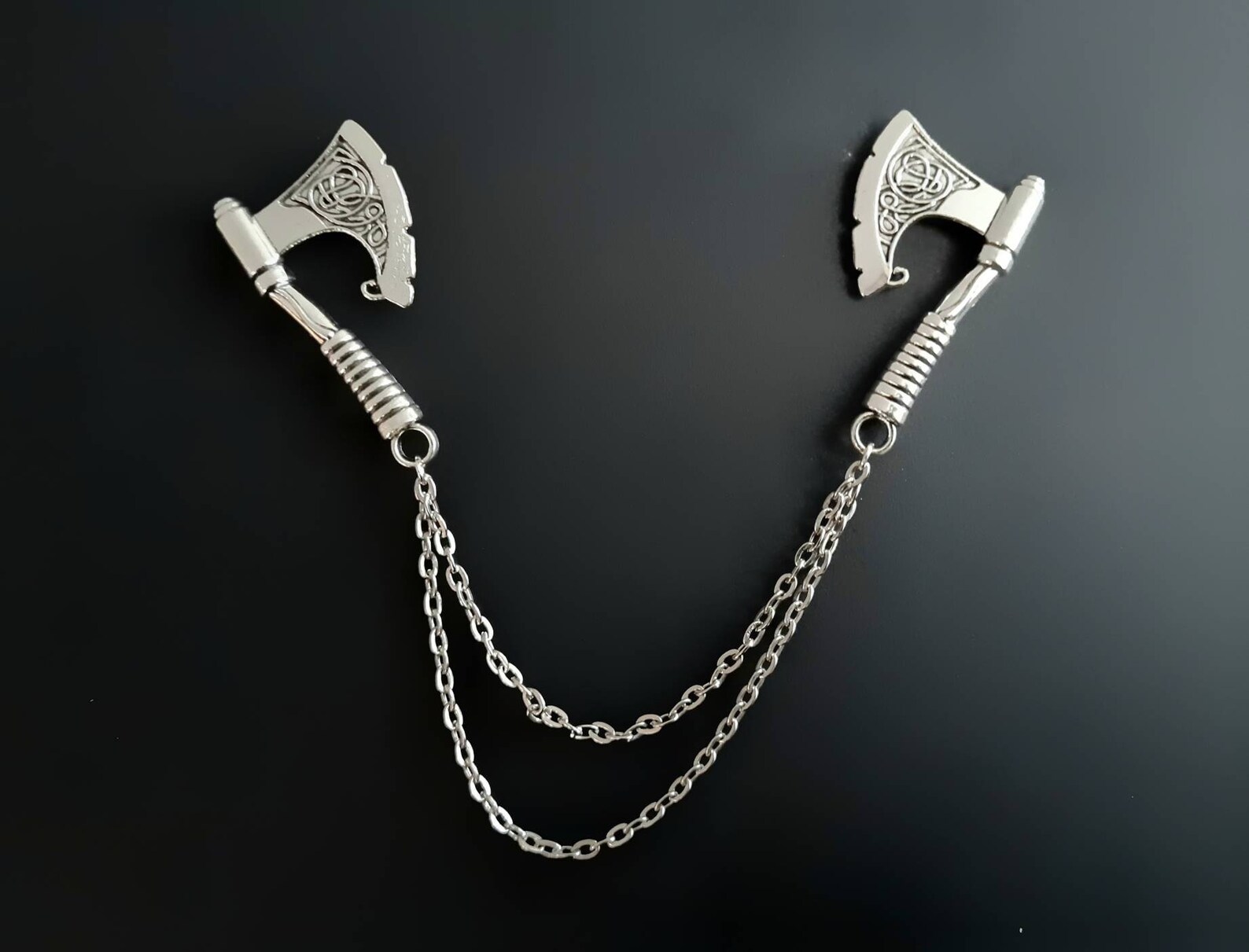 Axe Collar Pin With Chain Jewelry for Halloween Accessories - Etsy