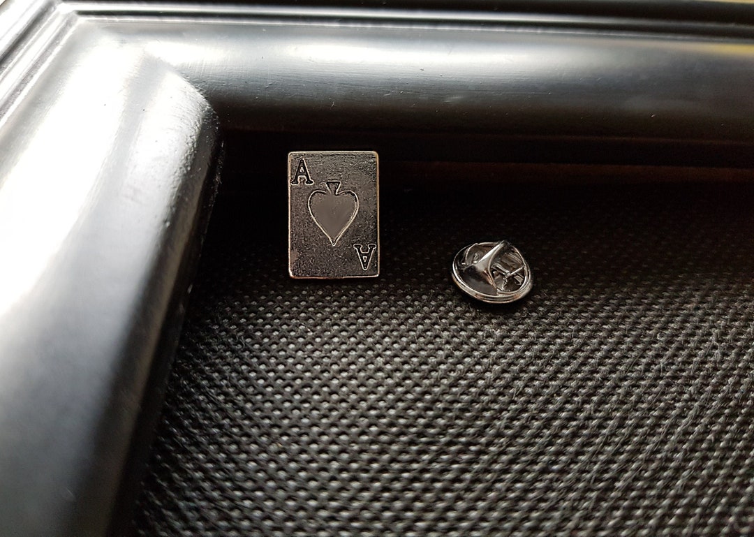 Ace Pin Tie Tack Collar Lapel Pin Poker Men Shirt Brooch Gift for Card ...