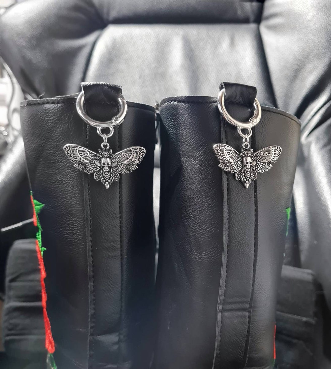 Charms for Shoes With Deadhead Moth Boots Charms High Shoes Pendant for ...