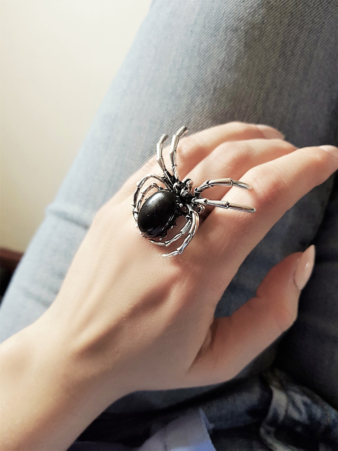 Spider Adjustable Big Ring for Women Arachnids Gift Ideas for Her Bold ...