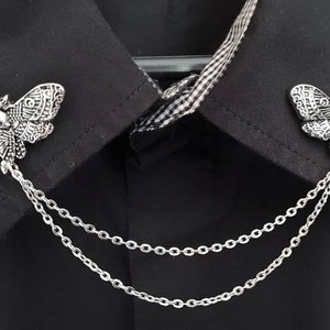 Skull Moth Collar Pin Bug Collar Clips Womens Death Head Moth Brooch ...
