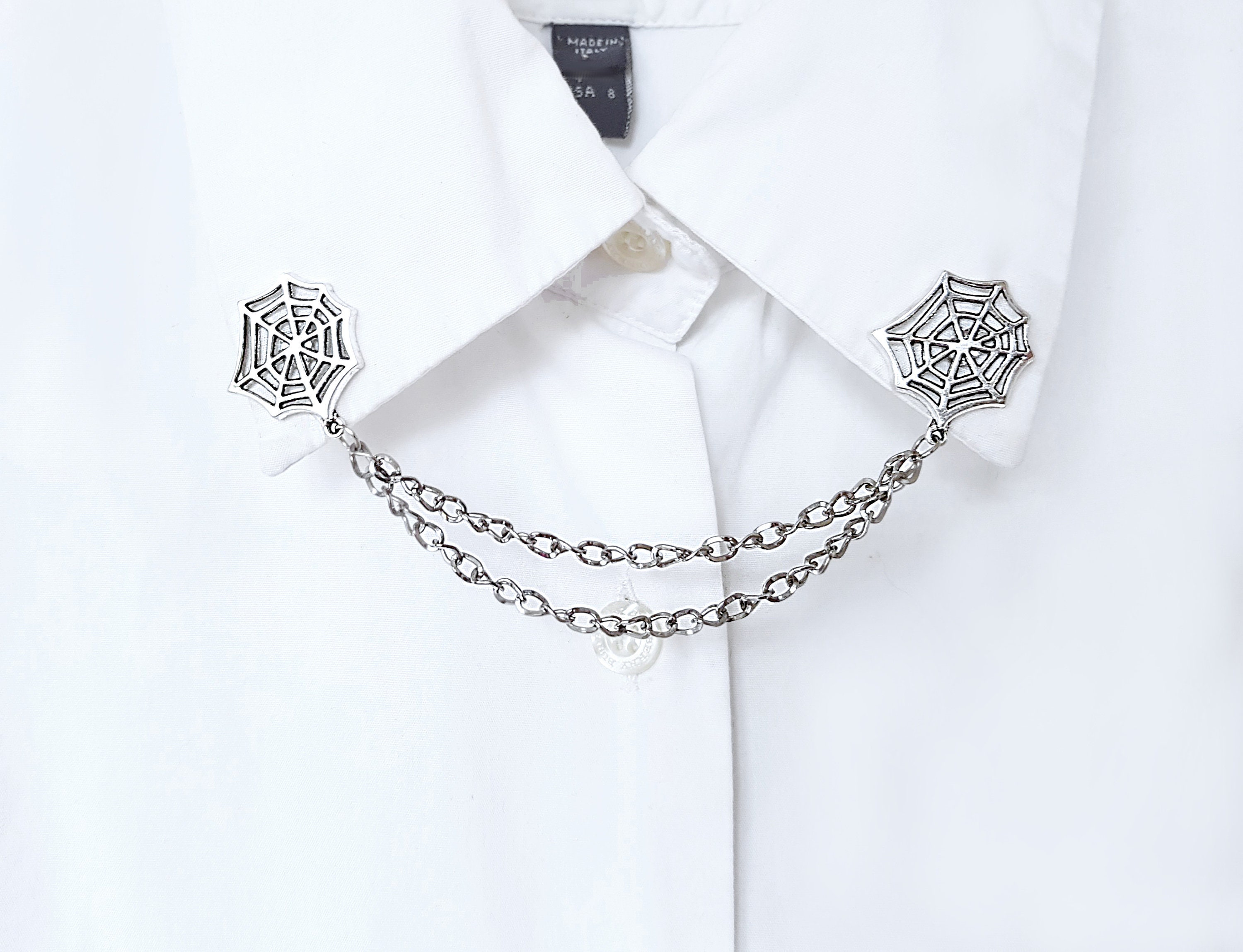 Spider Web Pin Collar Brooch Lapel Pins Sweater Clips | Etsy