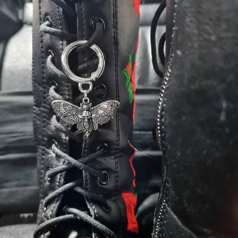 Charms for Shoes With Deadhead Moth Boots Charms High Shoes Pendant for ...