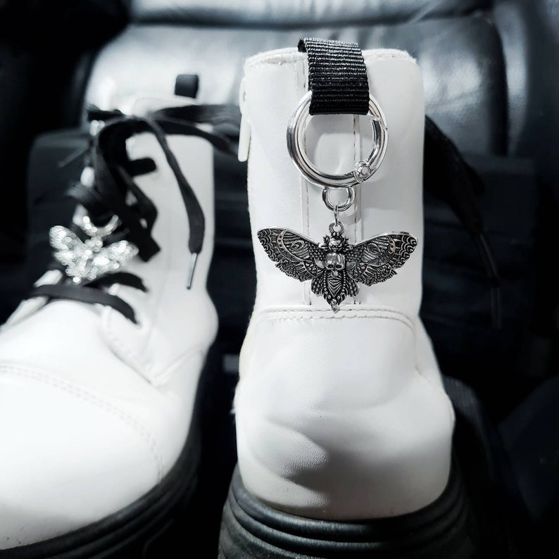 Charms for Shoes With Deadhead Moth Boots Charms High Shoes Pendant for ...