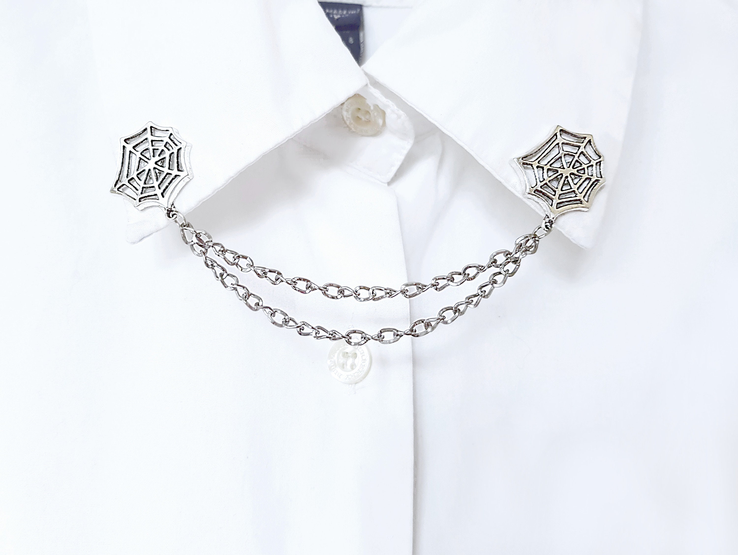 Spider Web Pin Collar Brooch Lapel Pins Sweater Clips | Etsy