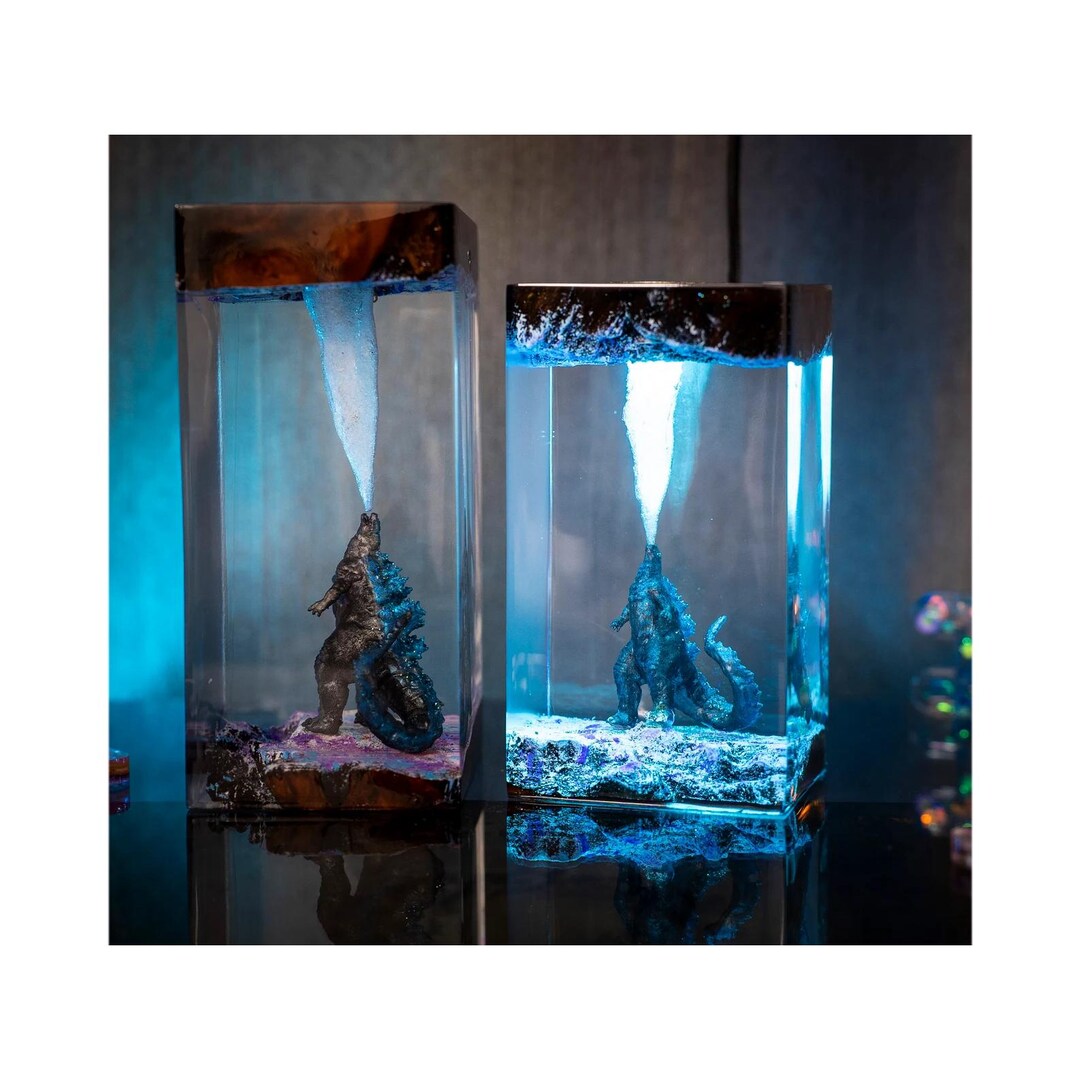 G.ODZ.ILLA Monster Night Light Atomic Breath Resin Lamp God.zilla ...
