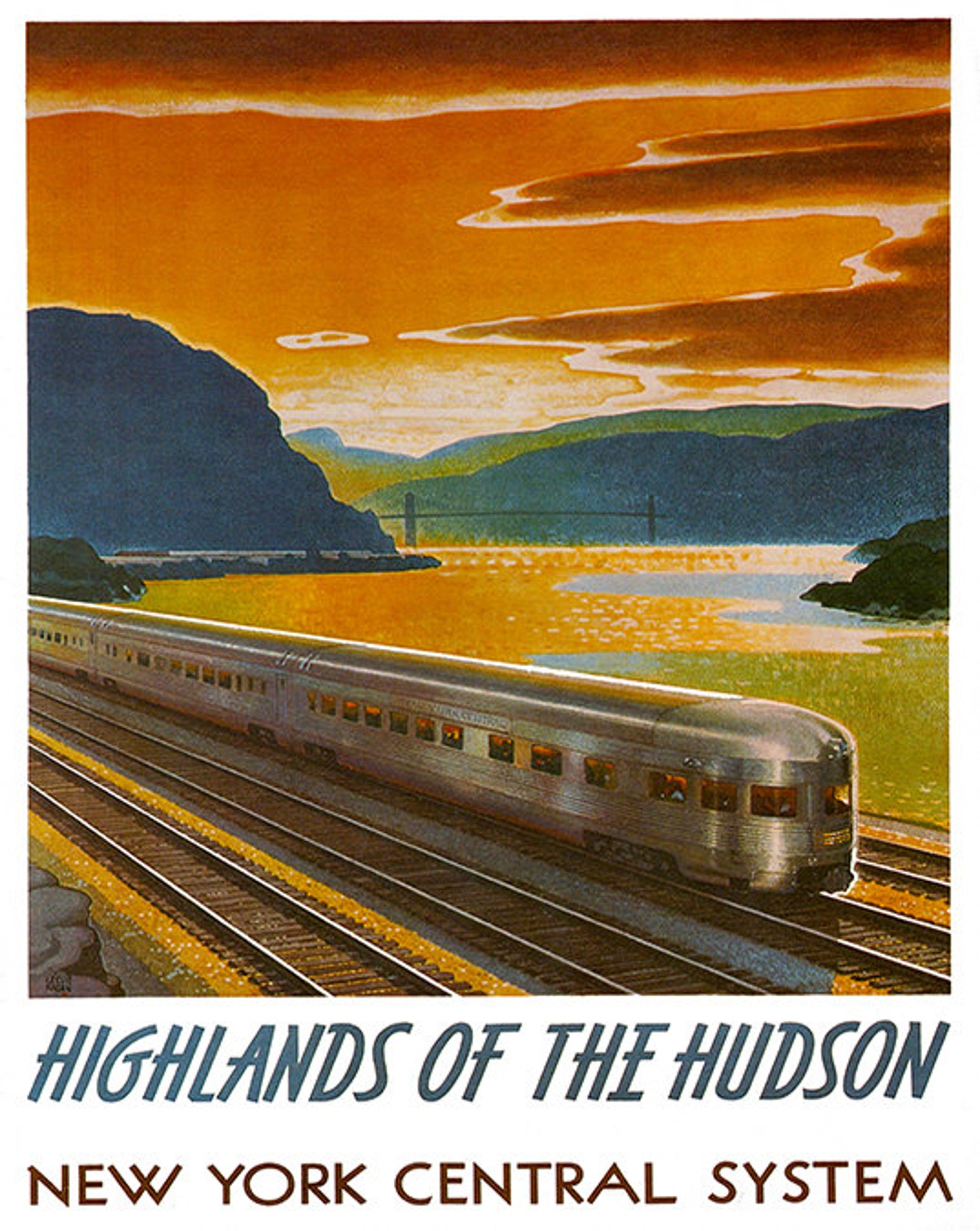 Train Decor Locomotive Art Travel Poster Retro Print XR156 - Etsy