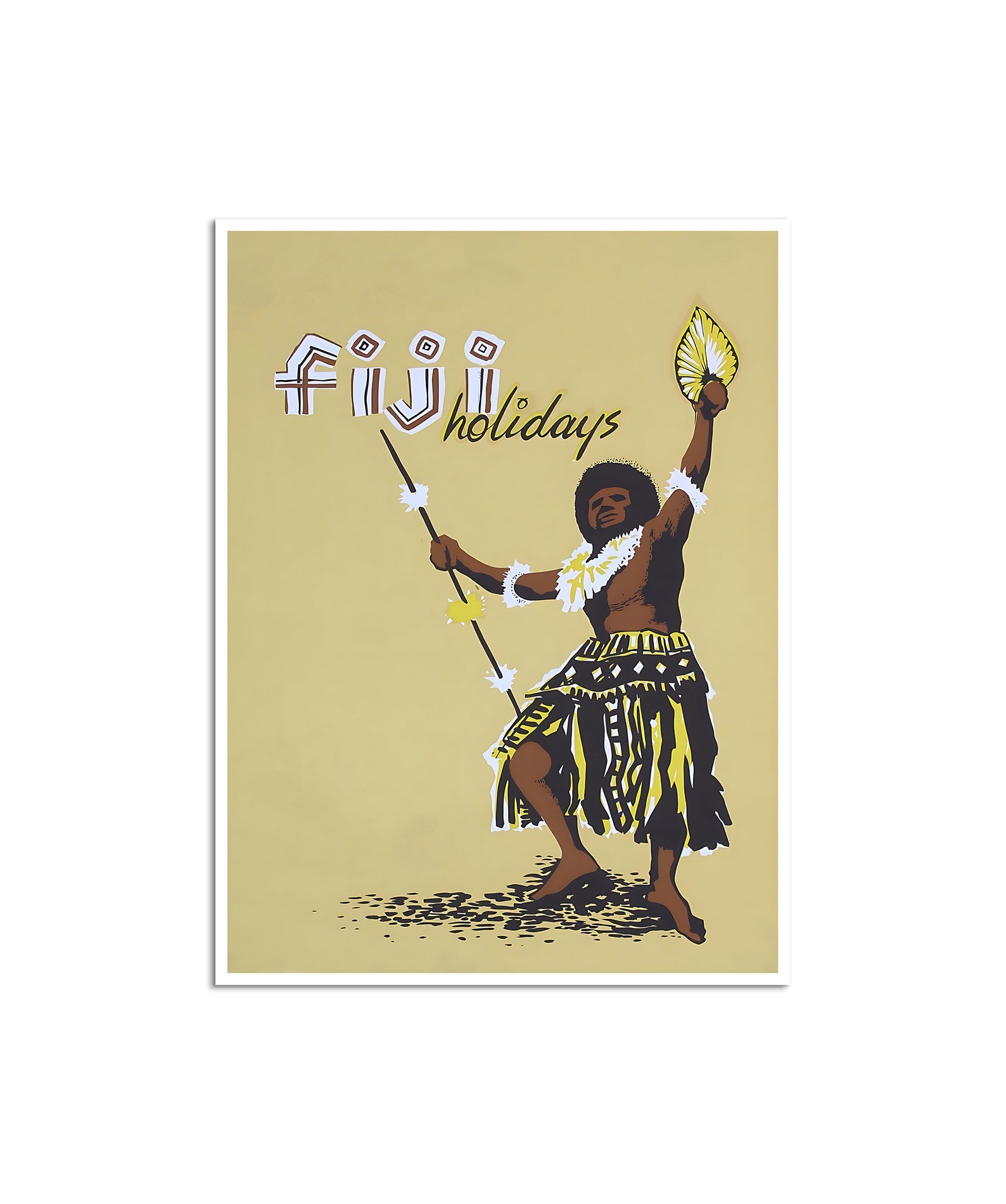 Fiji Wall Art Fijian Print Vintage Travel Poster Retro Home Decor ...