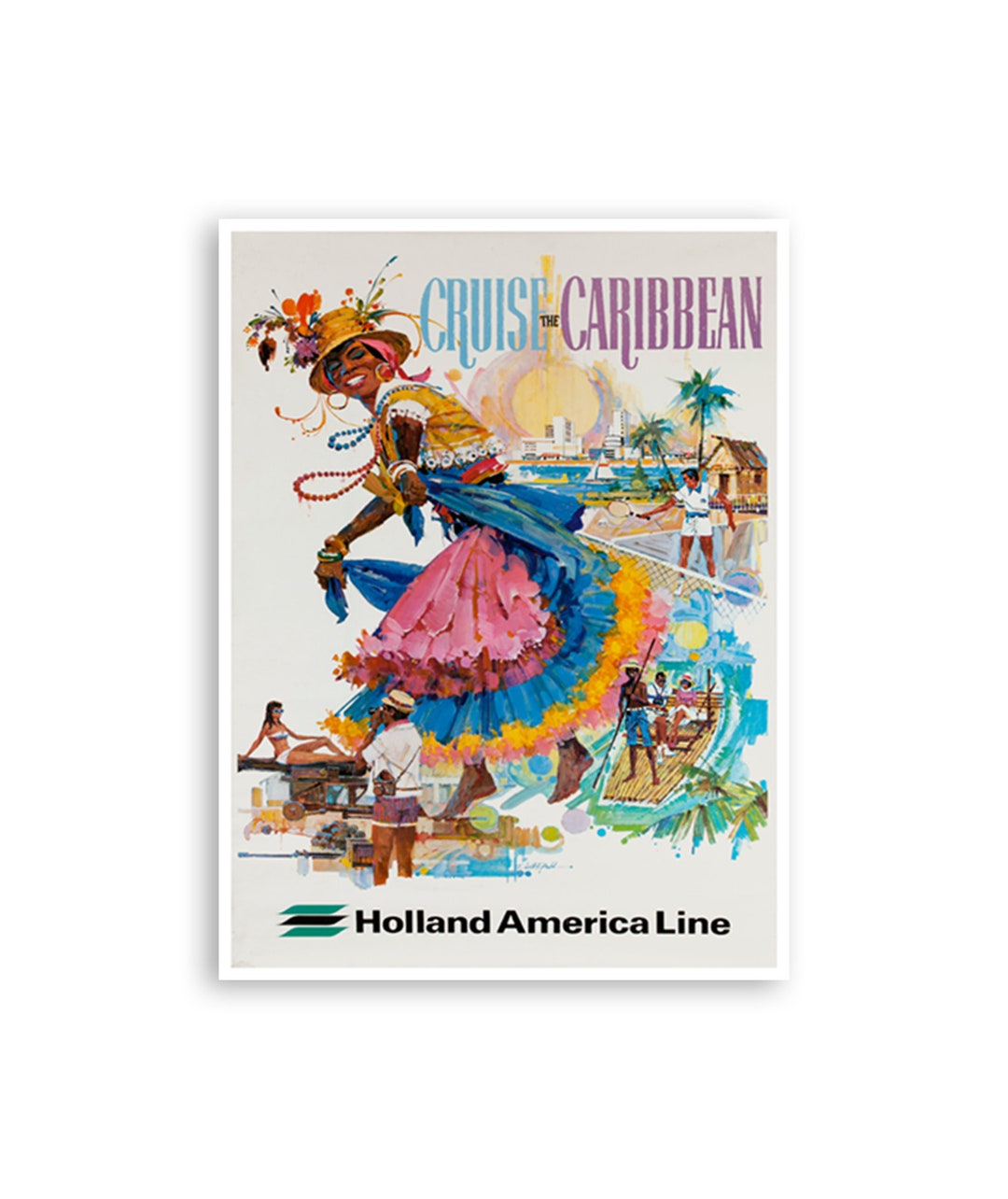 Caribbean Wall Art Travel Poster Print (XR3602) - Etsy