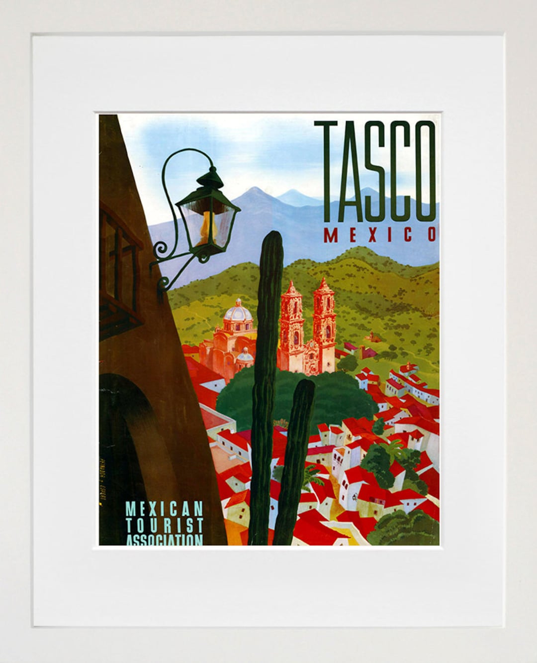 Mexico Travel Poster Taxco Print Guerrero Art Mexican Sign (xr173)a - Etsy