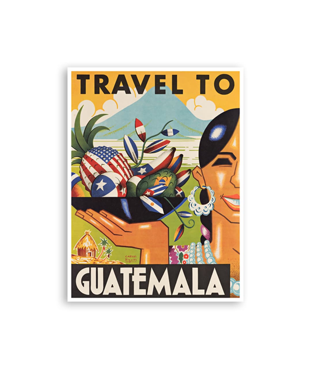 Guatemala Travel Poster Vintage South America Wall Art Print (XR3644 ...