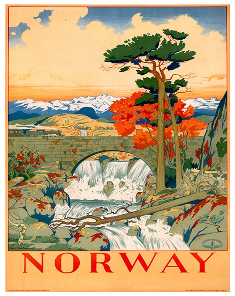 Norway Art Poster Print Norwegian Home Decor XR175 | Etsy