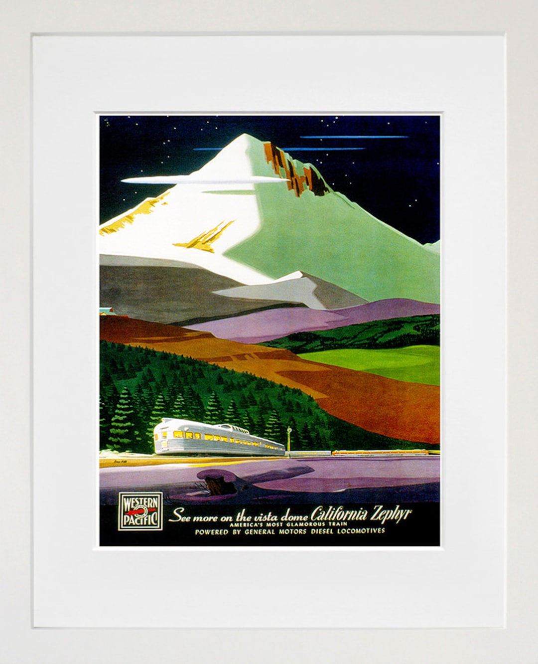 Train Poster Locomotive Art Travel Decor Retro Print (XR155) - Etsy
