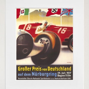 German Racing Art Travel Poster Print Wall Decor XR123 - Etsy