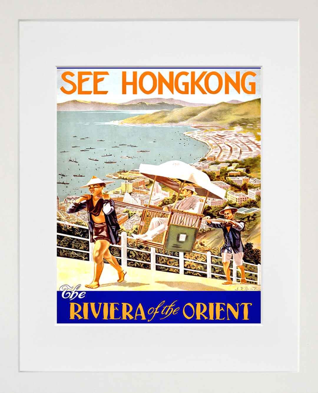 Hong Hong Art China Travel Poster Chinese Print (zt282)a - Etsy