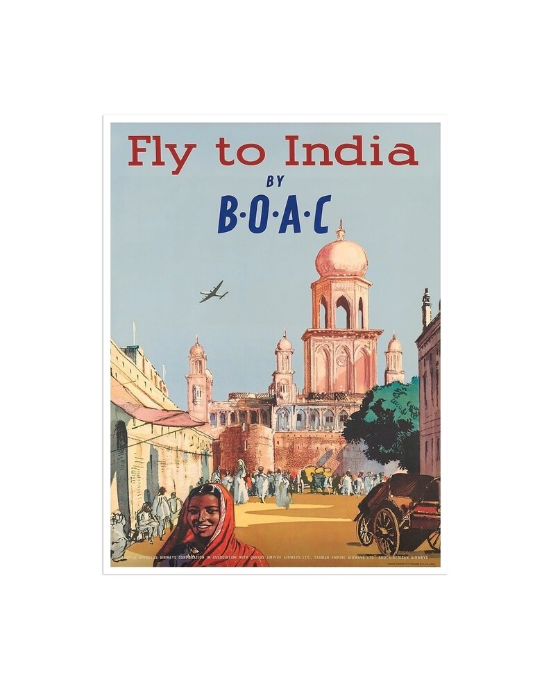 India Travel Poster Indian Art Tourism Print (xr985)a - Etsy
