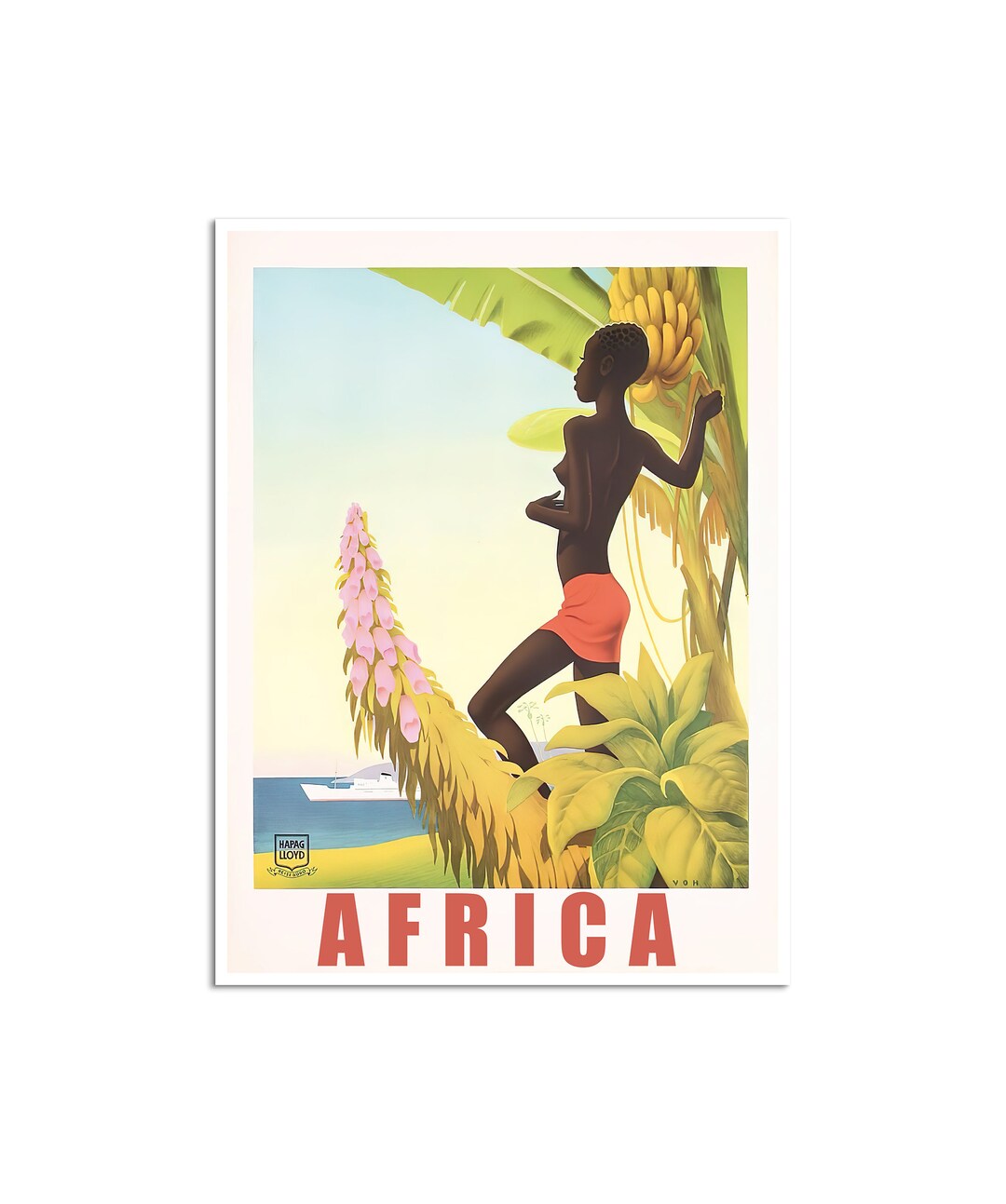 Vintage African Art Africa Travel Poster Retro Print Gift (XR4465) - Etsy