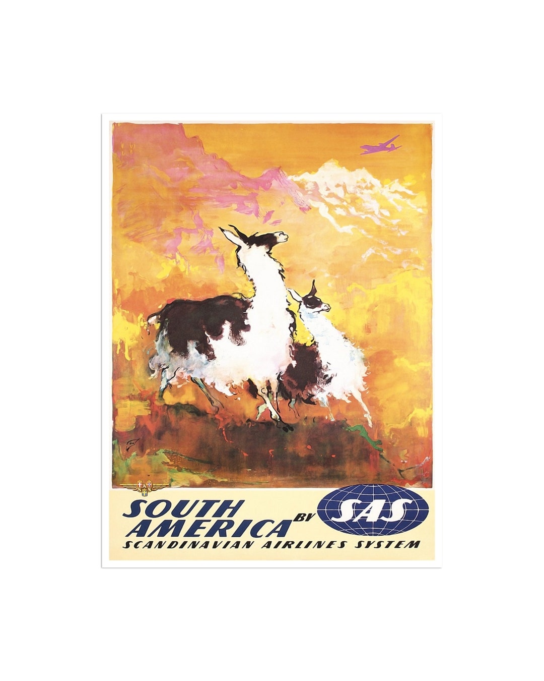 South America Print SAS Travel Poster South American Art (xr1895)a - Etsy
