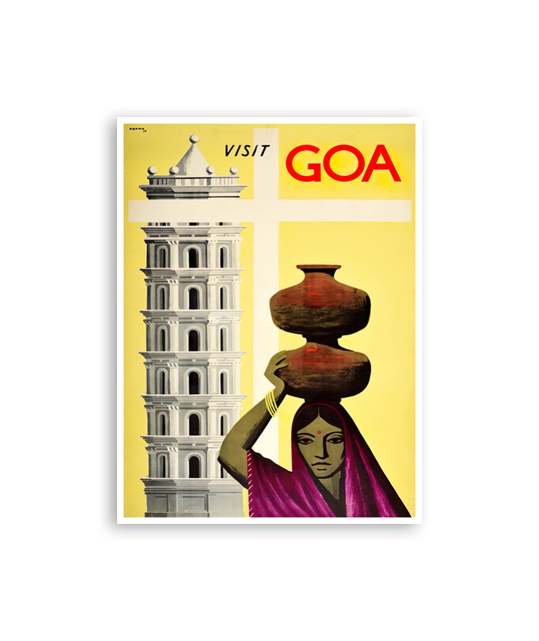 Goa India Art Travel Poster Vintage Print Wall Decor (XR4073) - Etsy