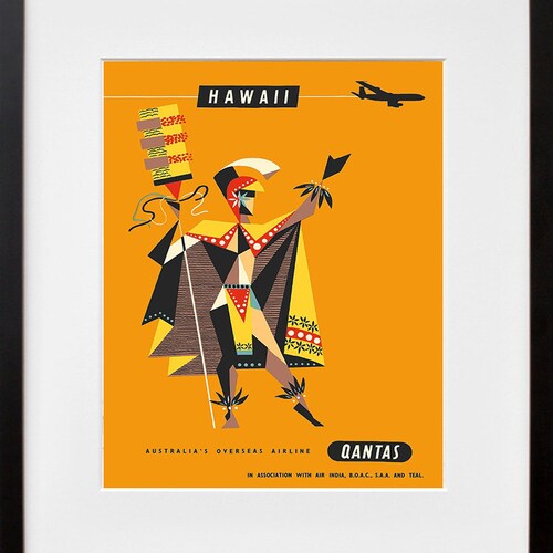 Hawaii Art Canvas Hawaiian Travel Poster Print Hanging Wall - Etsy