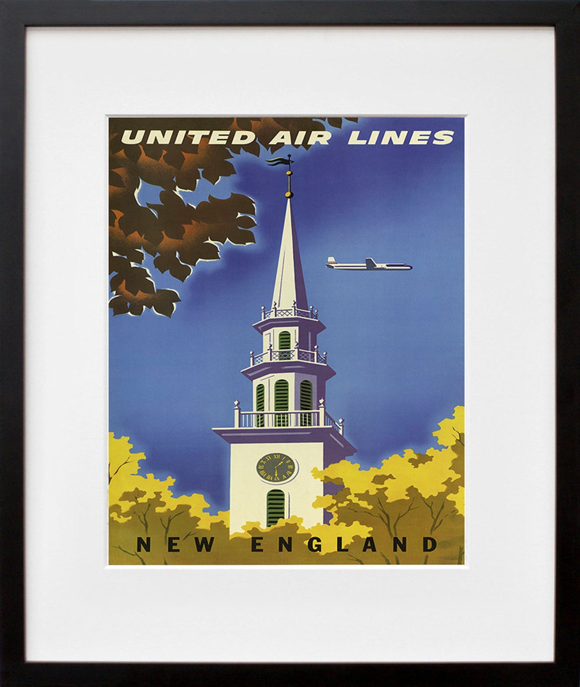 Travel Poster New England Vintage Art Print TR143 - Etsy