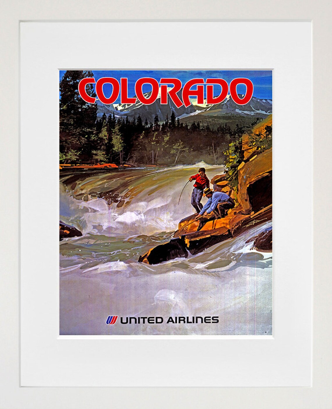 Colorado Travel Poster Airline Tourism Print TR27 | Etsy