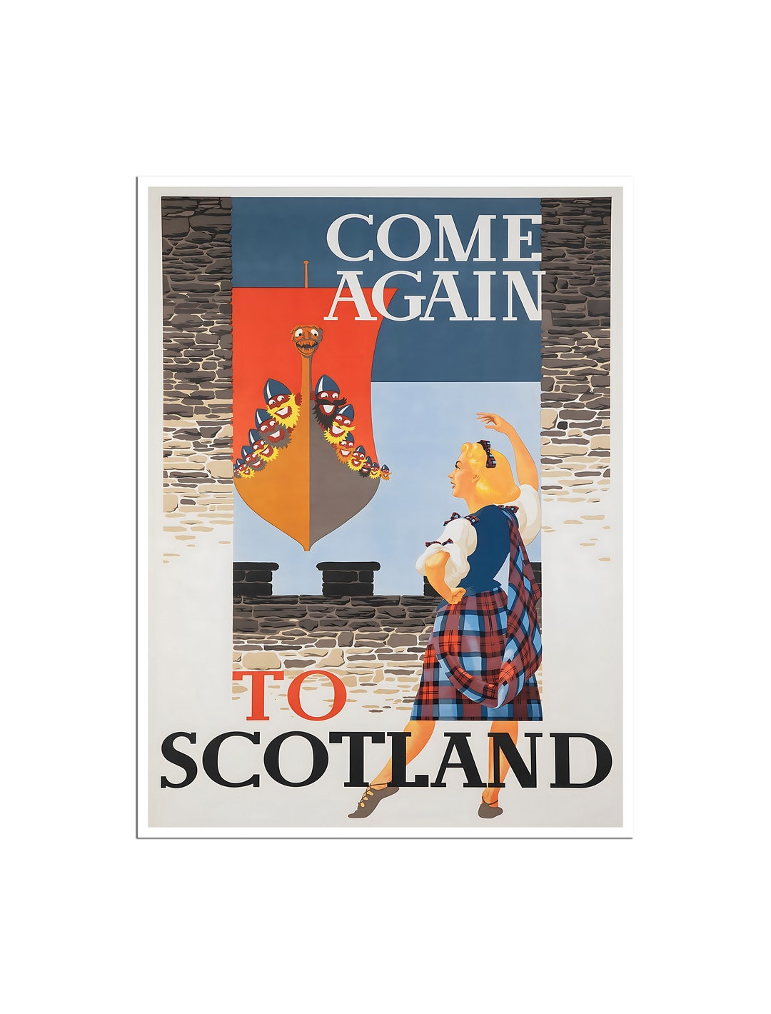 Scottish Art Scotland Travel Poster Print (xr4720)a - Etsy