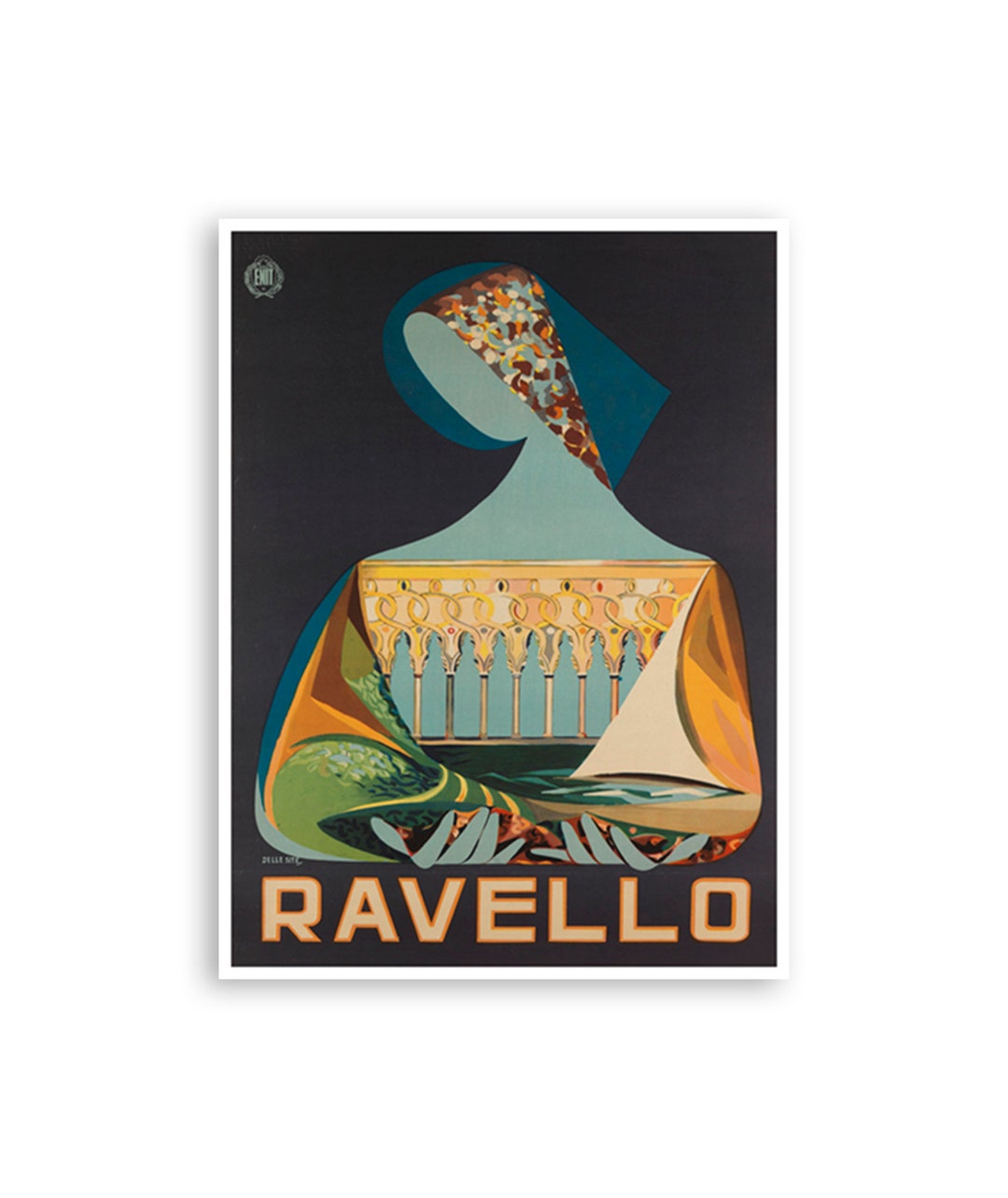 Ravello Italy Art Print Travel Poster Retro Italian Home Decor (XR2922 ...
