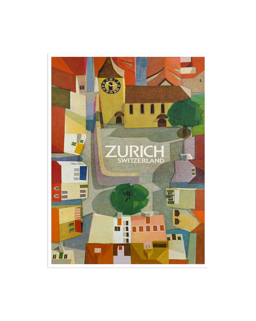 Zurich Poster Switzerland Art Print Swiss Home Decor XR2624 - Etsy