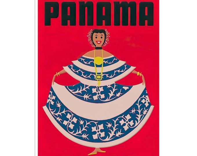 Panama Tropical Beach Paradise Art | Panama Poster | Central America ...