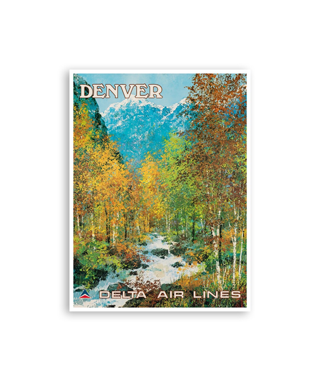 Denver Travel Poster Jack Laycox Art Colorado Print Delta Airlines ...