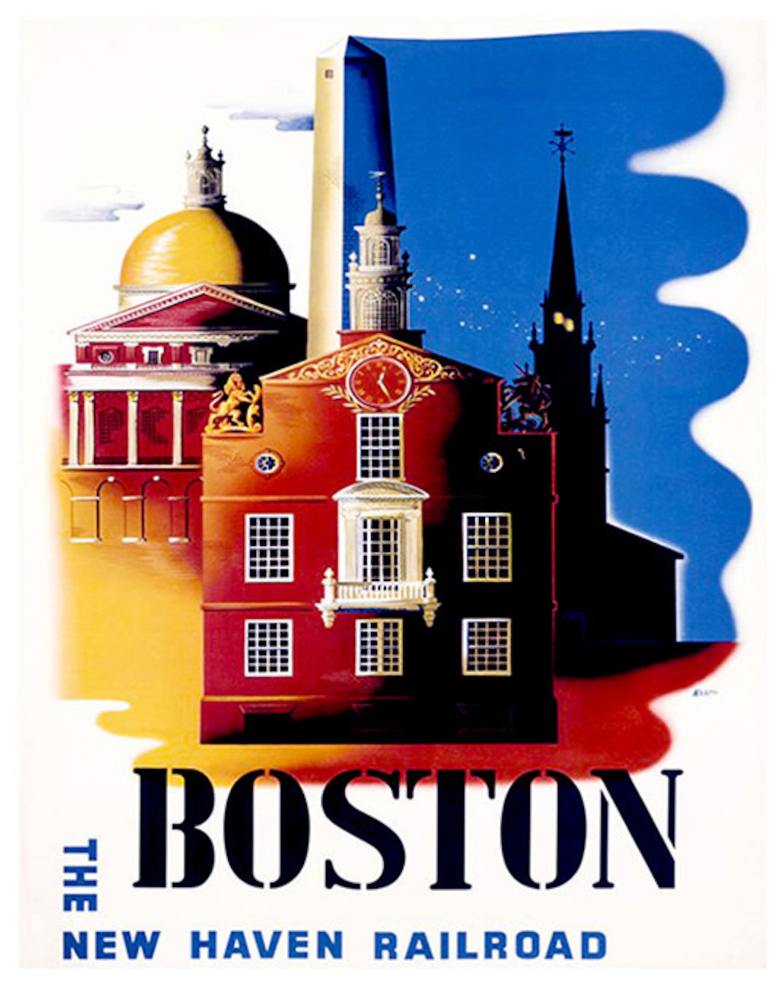 Boston Vintage Travel Poster Wall Art Print ZT417 - Etsy