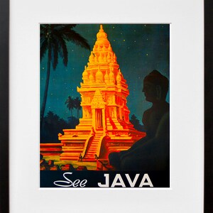 Java Travel Poster Indonesia Decor Wall Art Print ZT267 - Etsy