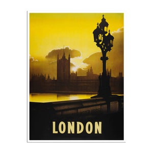 London Travel Poster England Art Vintage City Print Home Decor (xr2555 ...