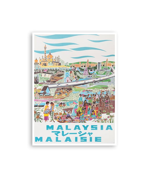 Malaysia Travel Poster Asian Wall Art Print ZT320 - Etsy