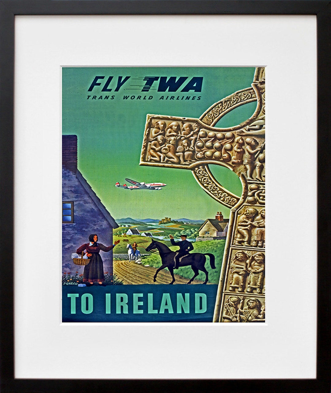 Ireland Art Wall Print Travel Poster TR50 - Etsy