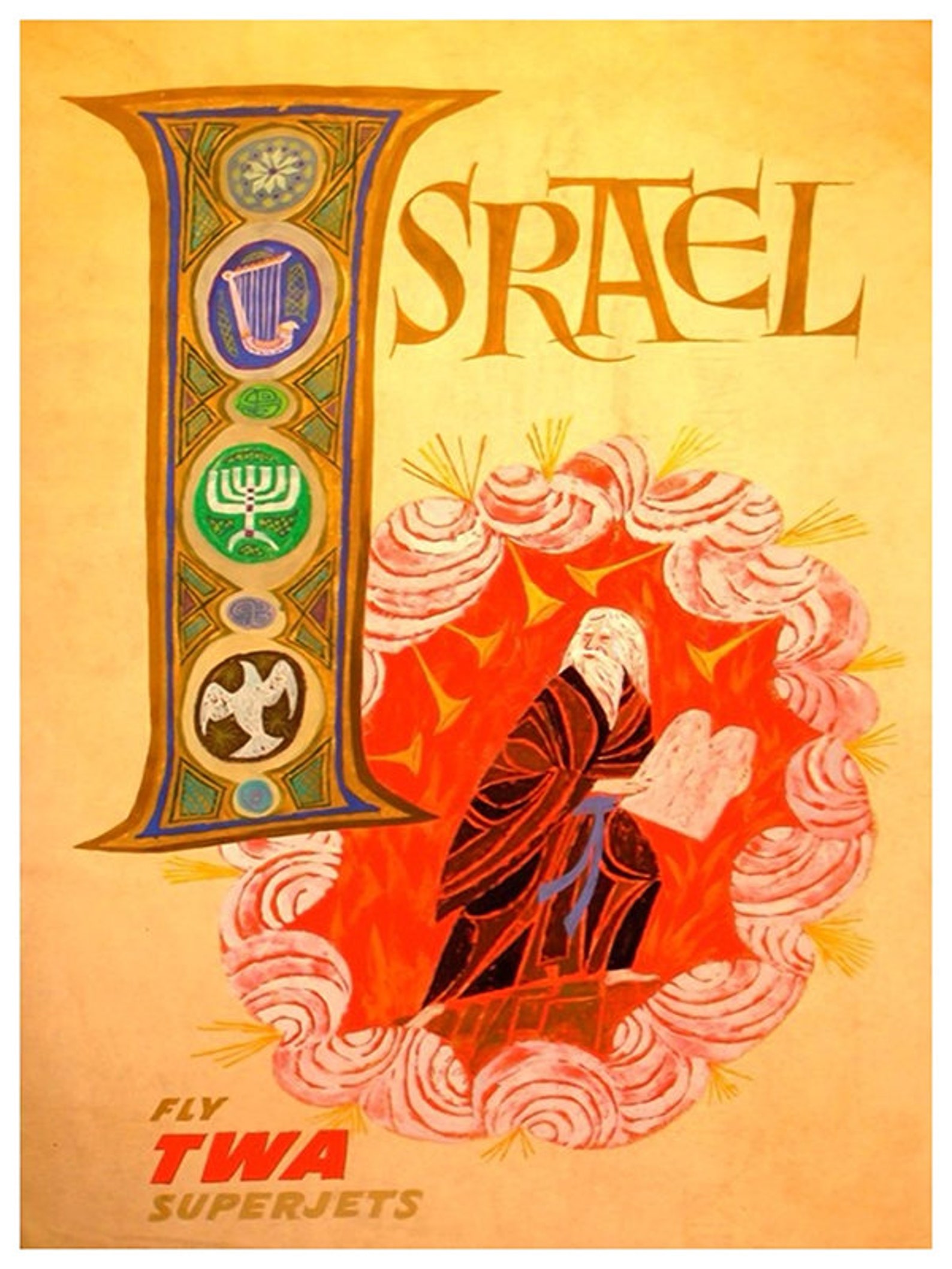 Israel Vintage Art Travel Poster Print Home Wall Decor | Etsy