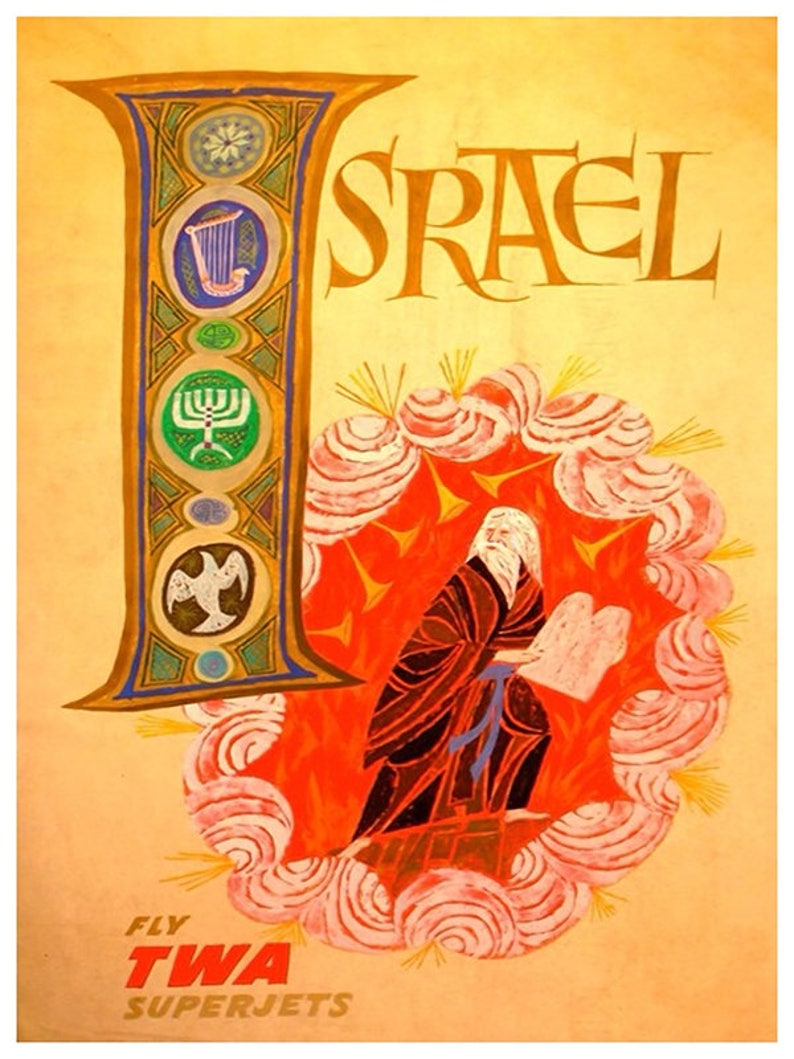 Israel Vintage Art Travel Poster Print Home Wall Decor | Etsy
