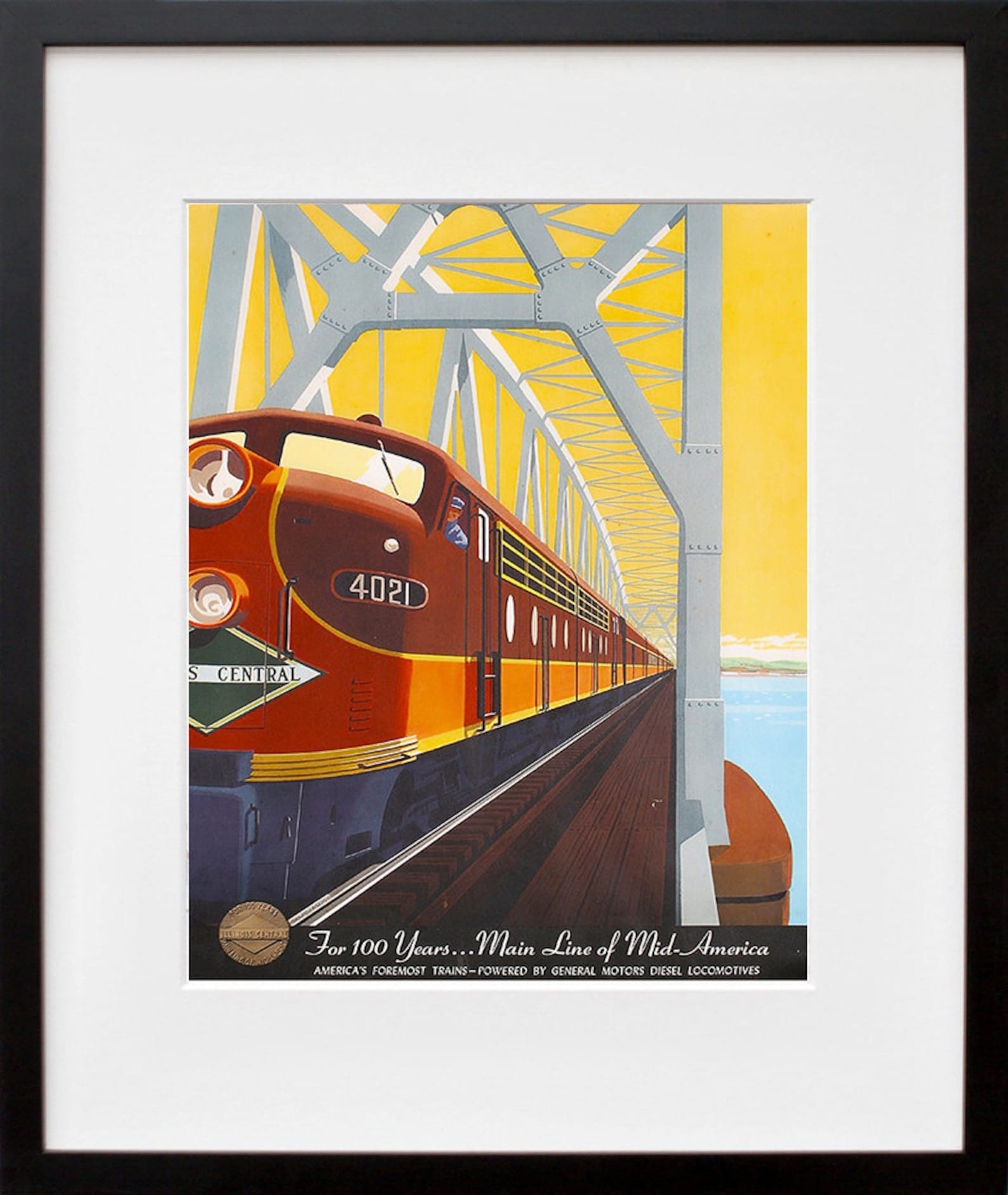 Travel Poster Railroad Art Train Print TR64 | Etsy