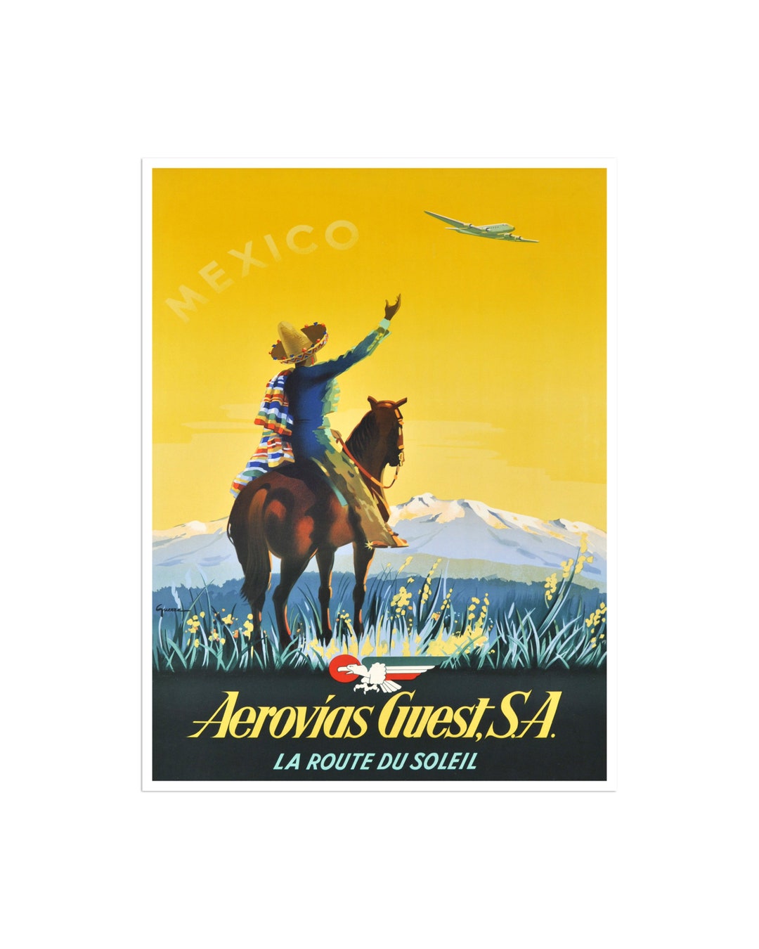Mexico Print Travel Poster Mexican Print (xr2674)a - Etsy