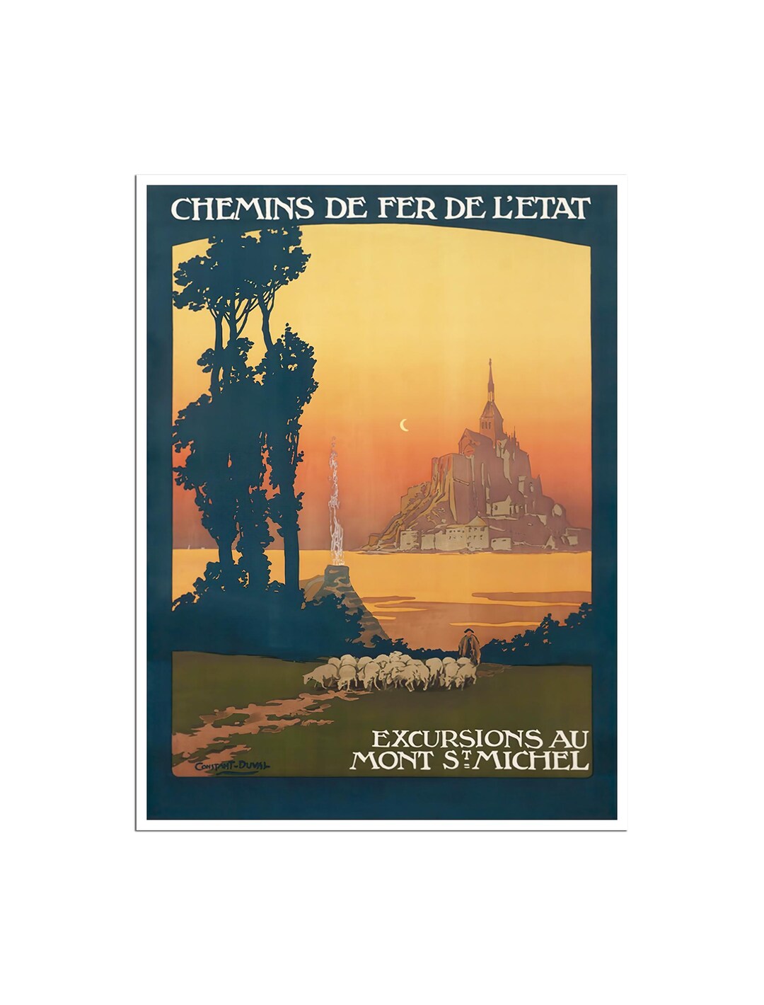 Mont Saint-michel Art France Travel Poster French Print (xr3652)a - Etsy