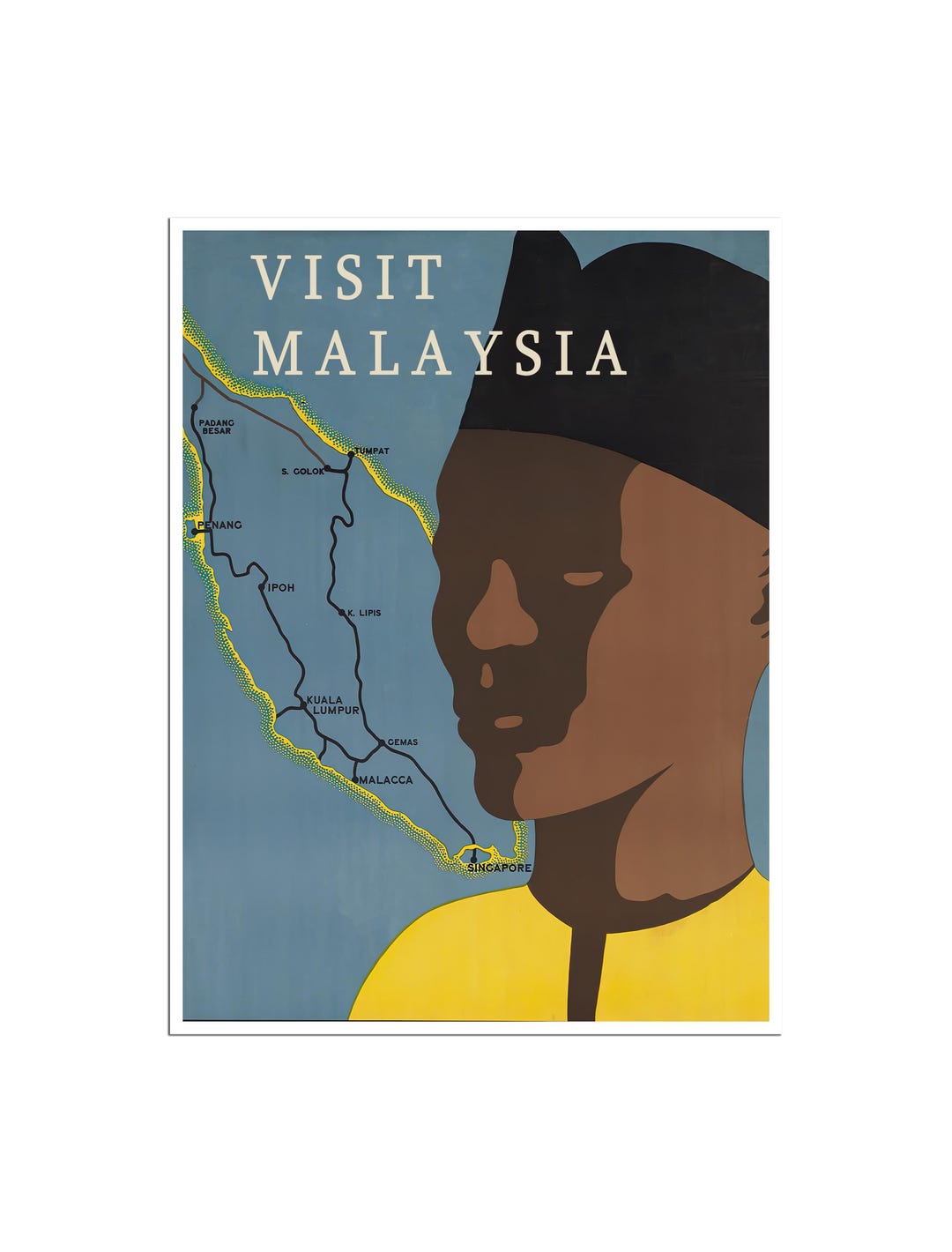 Malaysia Travel Poster Penang Art Gift (xr4504)a - Etsy
