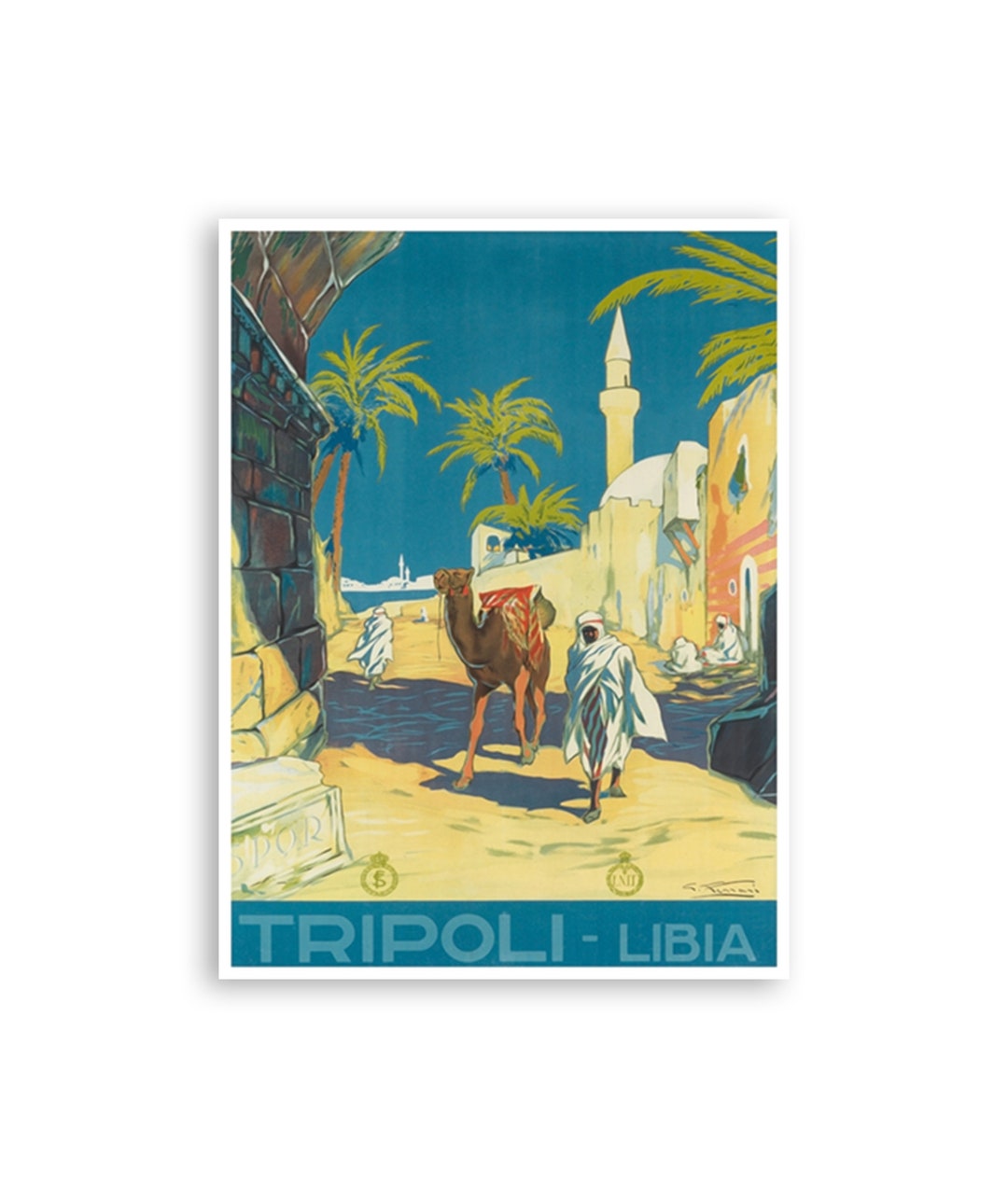 Tripoli Art Libya Travel Poster Middle Eastern Print (xr3232)a - Etsy