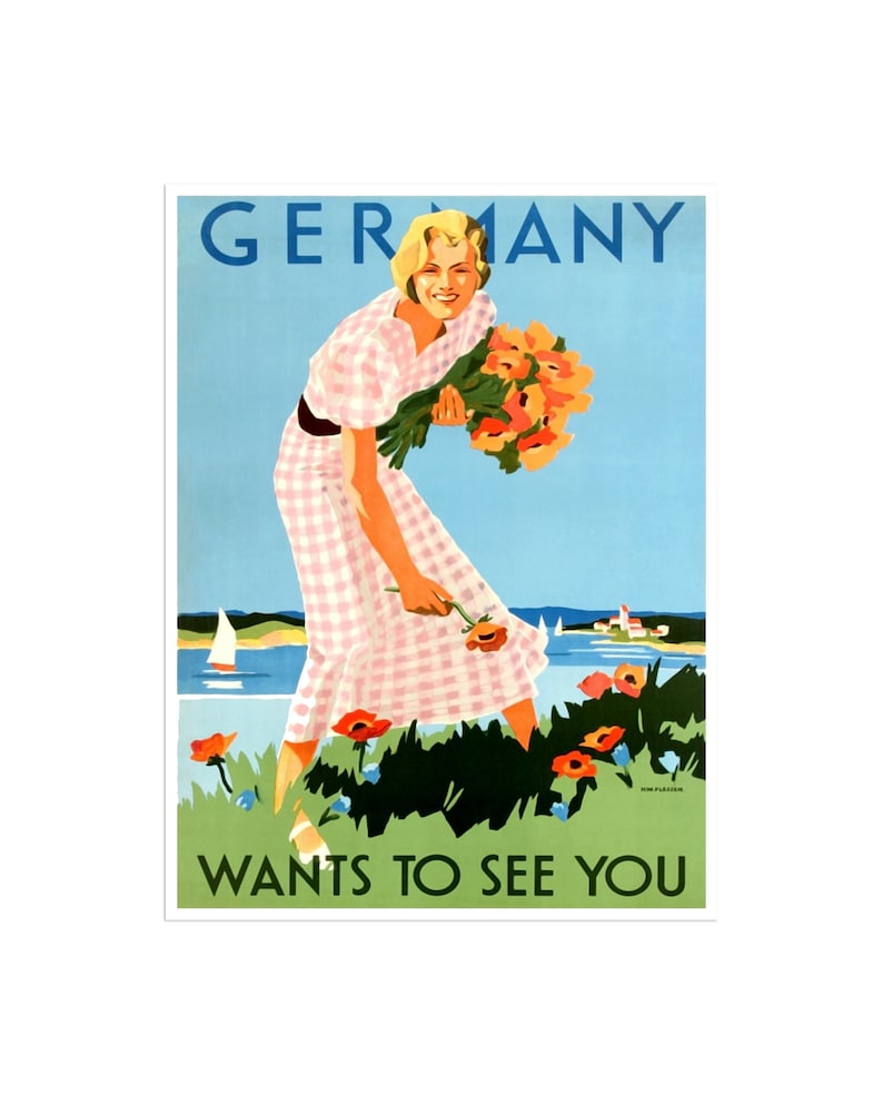 Travel Poster Germany Art Print Vintage German Home Decor XR1907 - Etsy