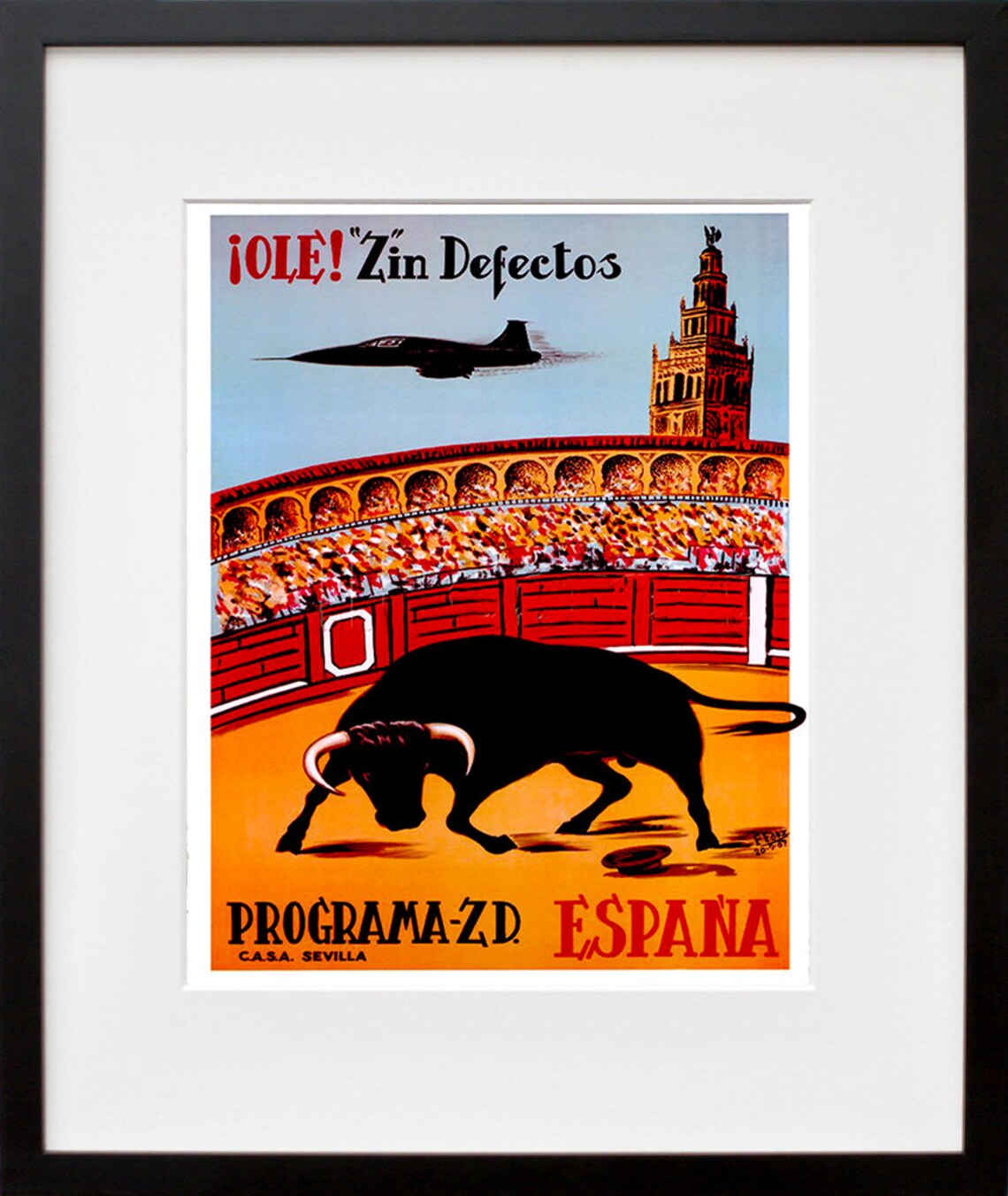 Spain Bullfighting Vintage Travel Poster Wall Art Print | Etsy