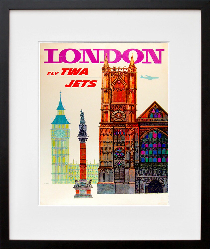 London Vintage Travel Poster Wall Art Print ZT425 - Etsy